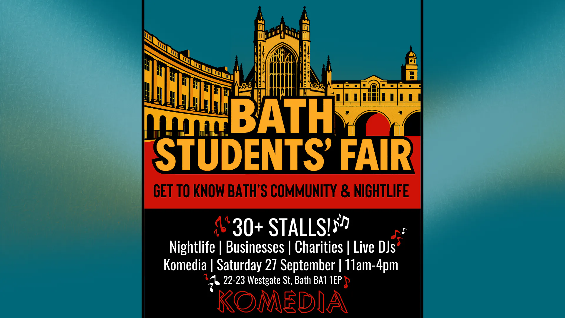 BATH STUDENT FAIR! at Komedia, Bath on 27th Sep 2025 | Fatsoma