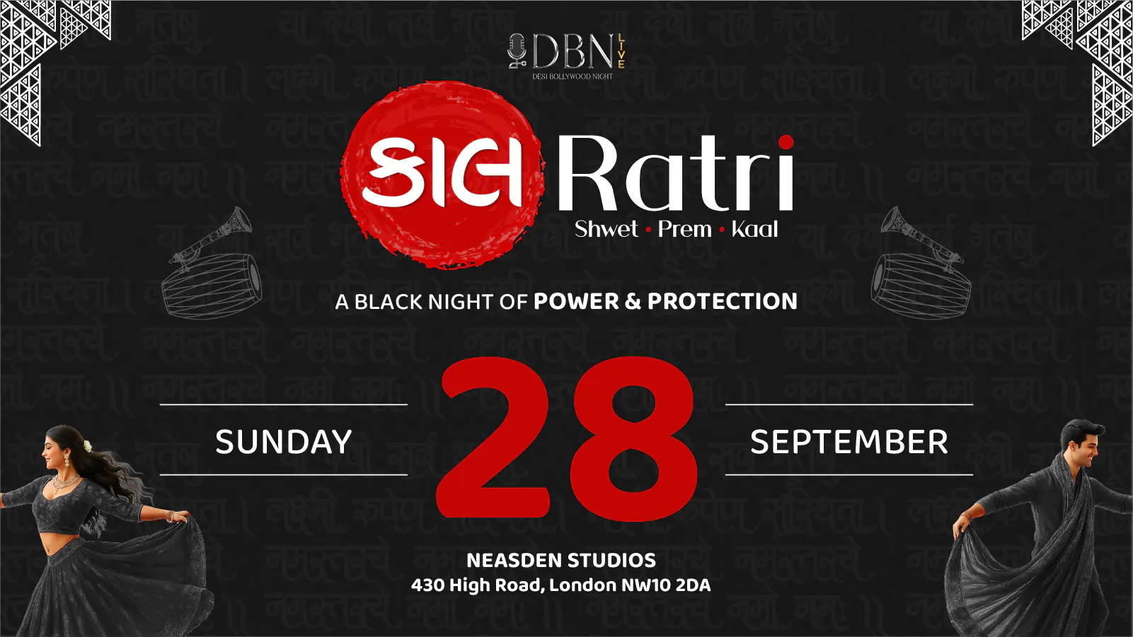 Kaal Ratri 🖤 The Final Night of Tran Ratri at Neasden Studios, London ...