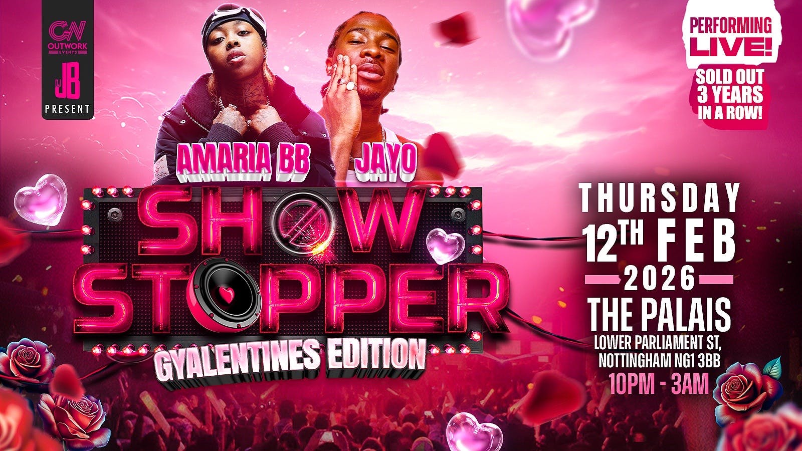 SHOWSTOPPER GYALENTINES EDITION | JAYO X AMARIA BB PERFORMING LIVE | at ...