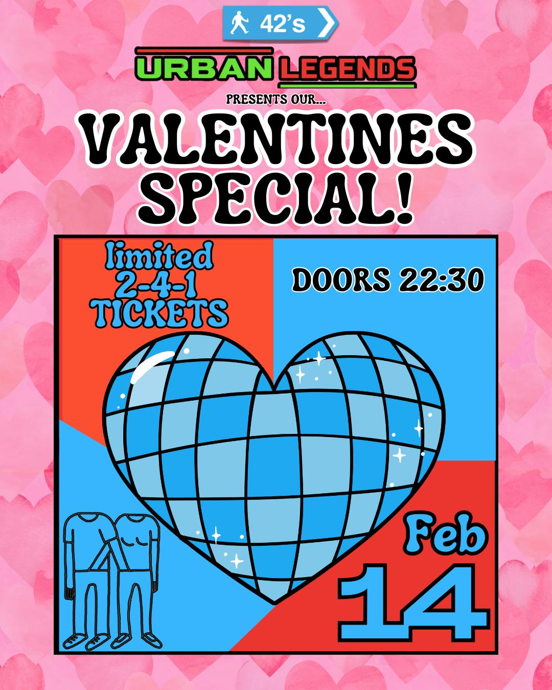 Urban Legends - Valentines Special at 42's, Manchester on 14th Feb ...