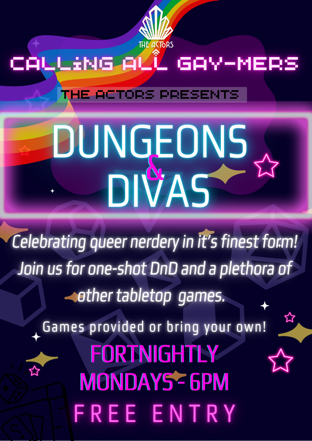 Dungeons & Divas at The Actors, Brighton and Hove on 26th Jan | Fatsoma