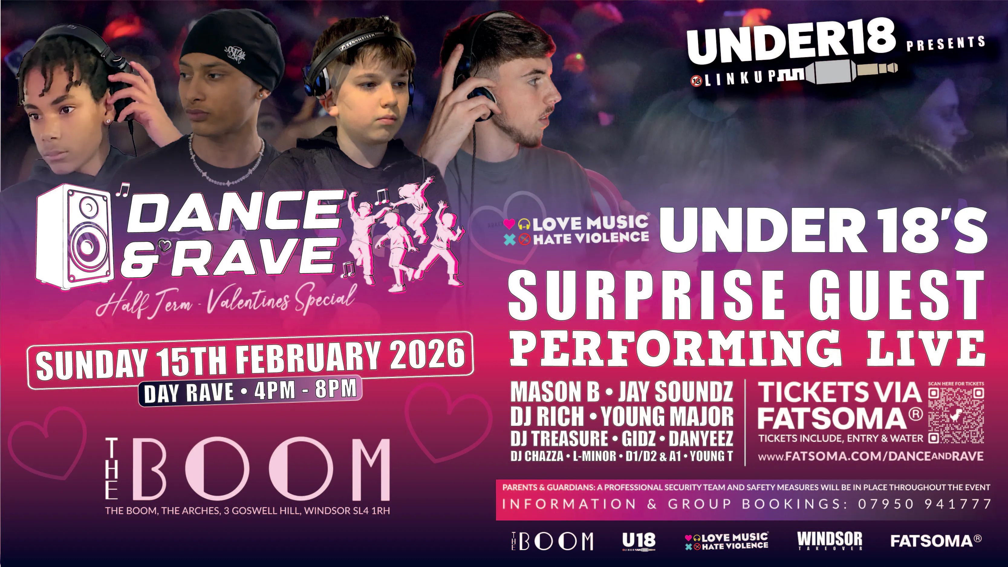 DANCE & RAVE – UNDER 18’S - HALF TERM VALENTINES SPECIAL at THE BOOM ...