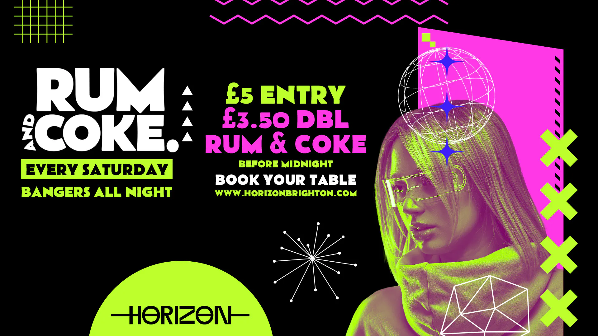 Rum & Coke @ Horizon - 17/01/25 at Horizon Nightclub, Brighton on 17th ...