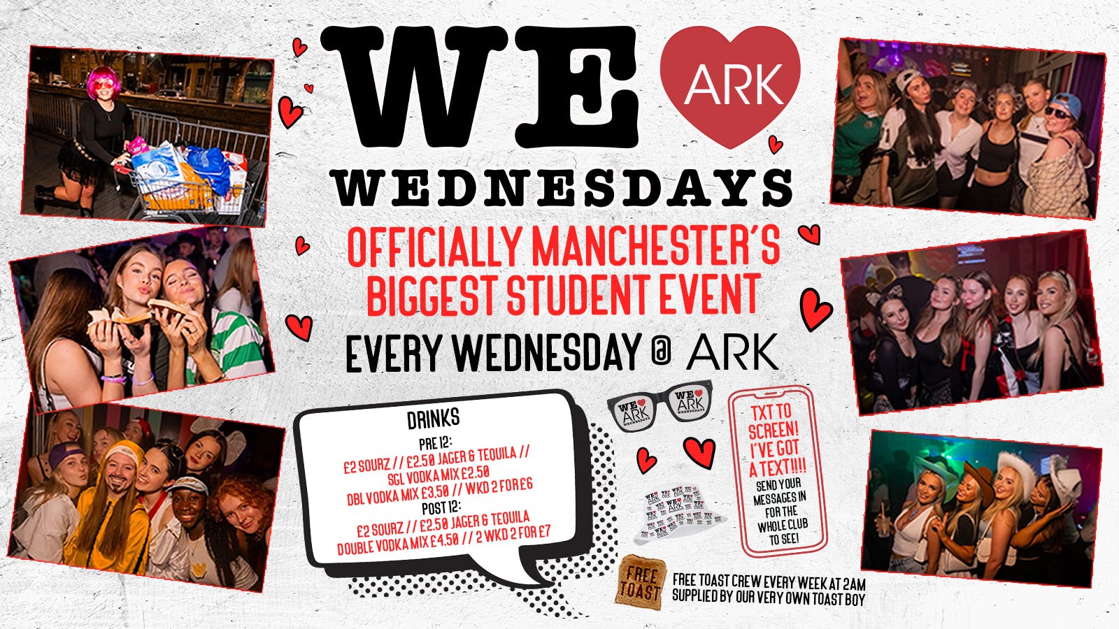 WE LOVE ️ WEDNESDAYS - Manchester's Biggest Student Night! at Ark ...