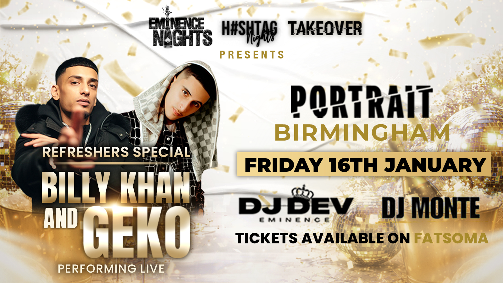 BILLY KHAN & GEKO BIRMINGHAM REFRESHERS SPECIAL at Portrait Bar ...