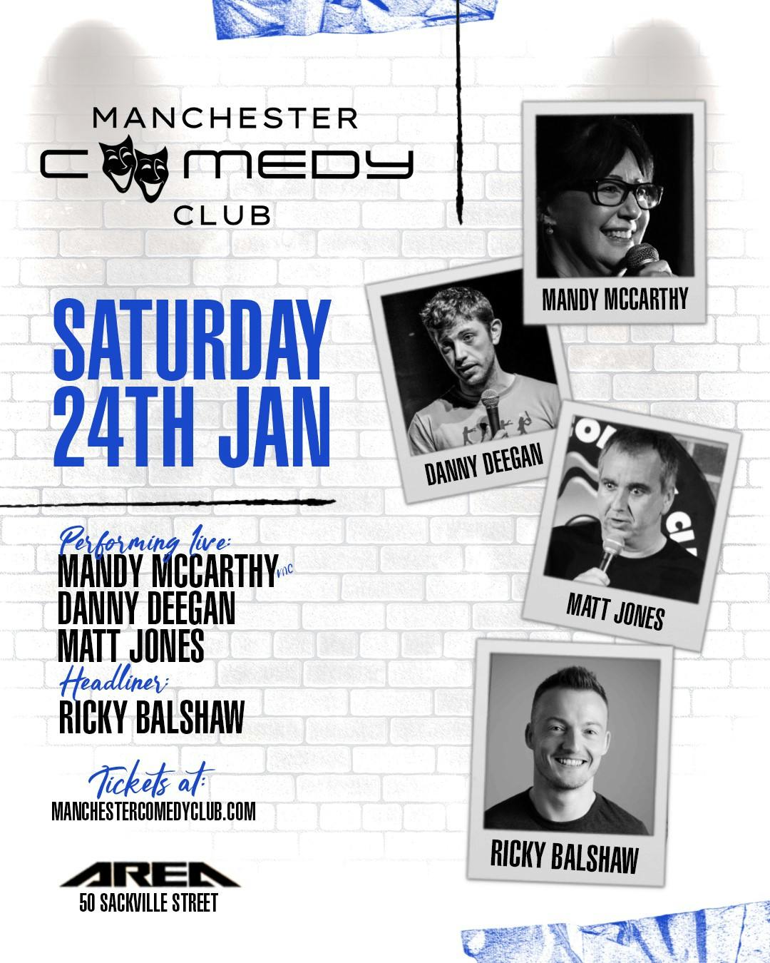 Manchester Comedy Club presents: RICKY BALSHAW & FRIENDS at Area ...
