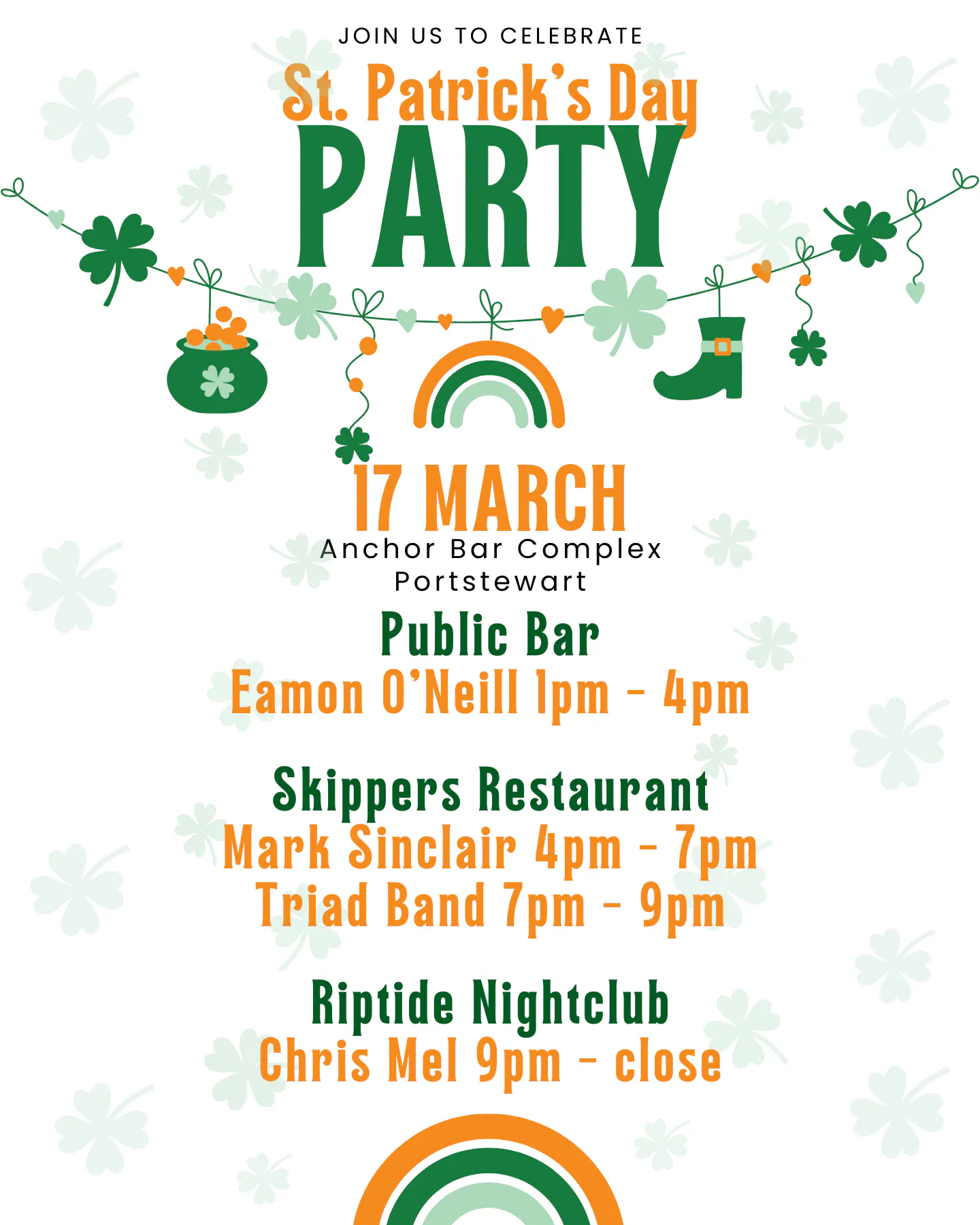 St Patricks Day at The Anchor Bar Complex, Portstewart on 17th Mar ...