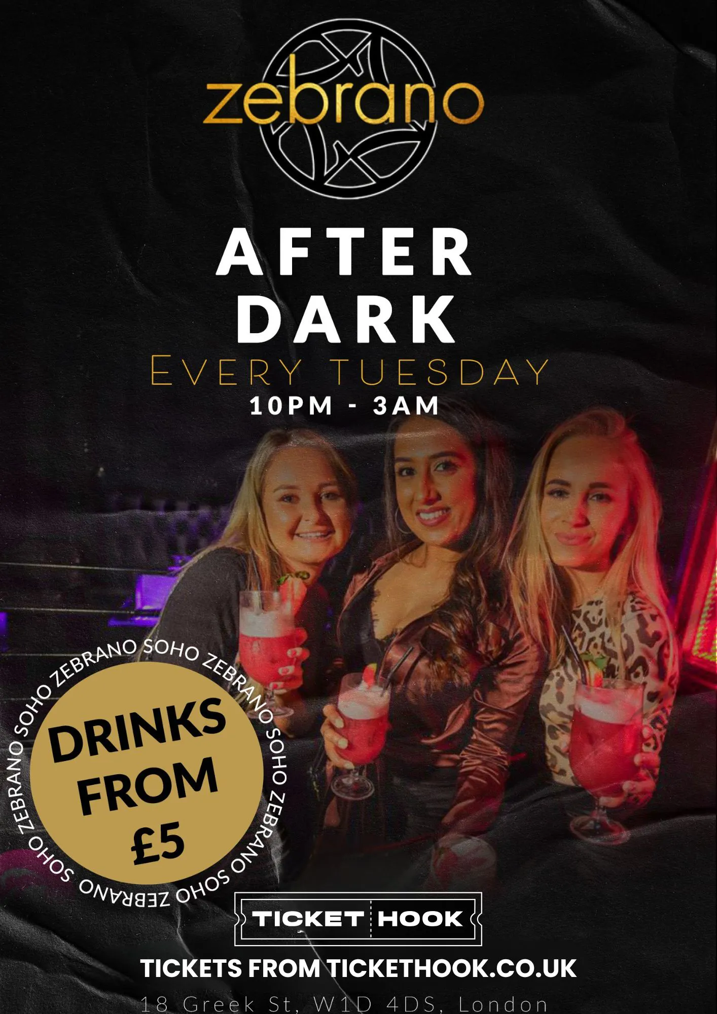 ZEBRANO AFTER DARK @ ZEBRANO SOHO TUESDAY 10TH MARCH at Soho Zebrano ...