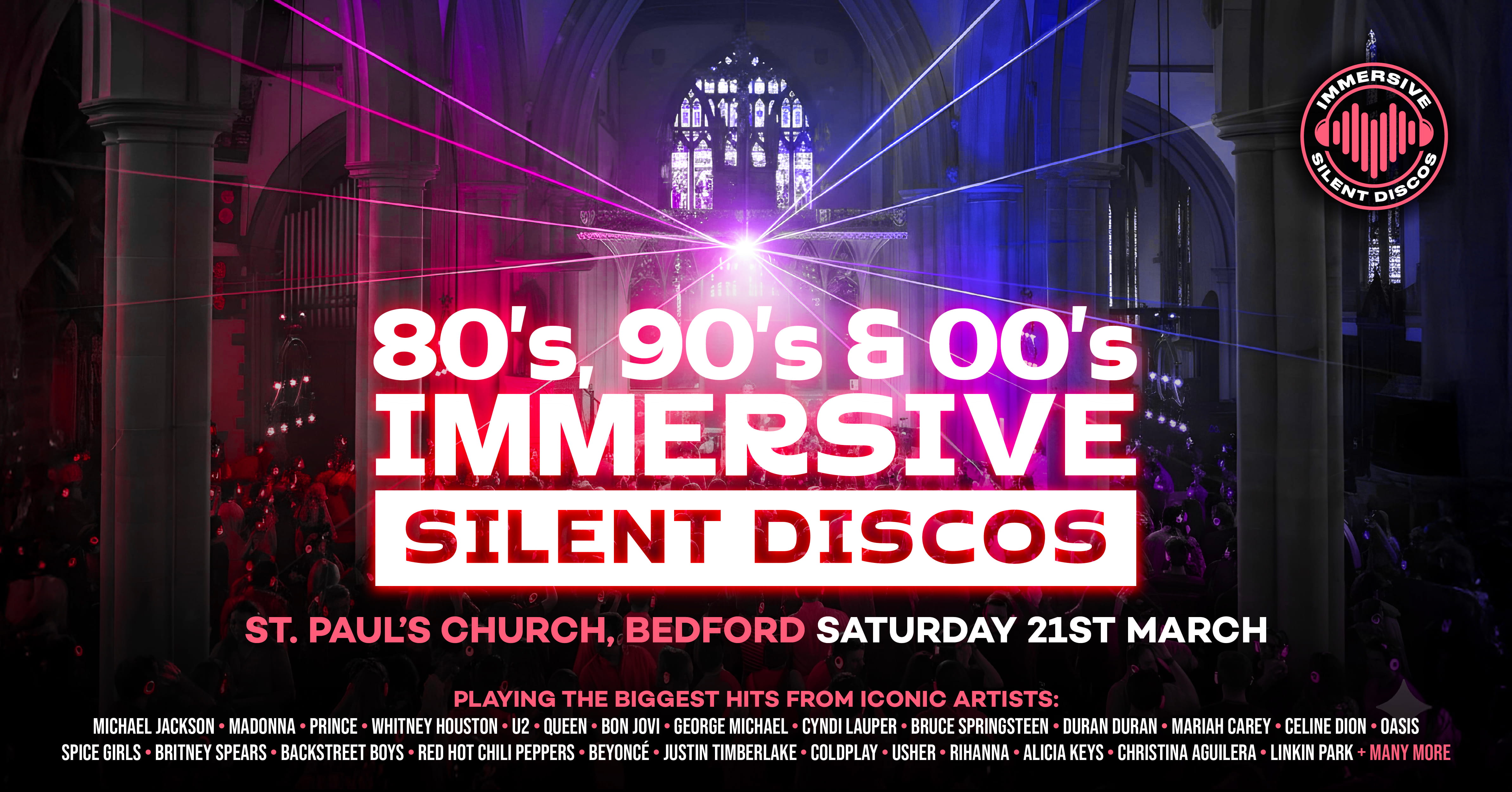 🎧 80s, 90s & 00s Silent Disco @ St Pauls Church, Bedford at St Paul's ...