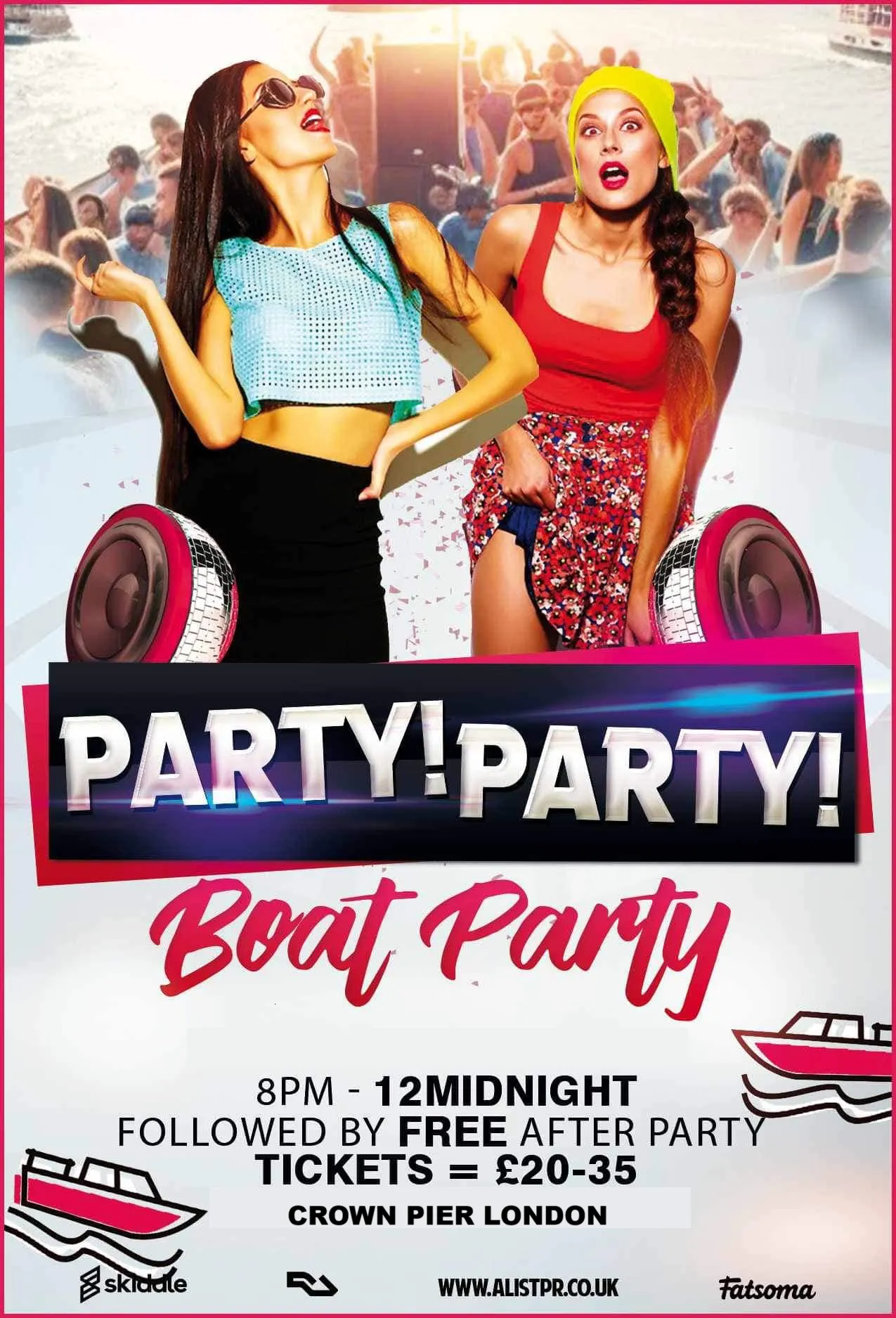 Party Party Boat Party + Free after-party / £20 flash sale at Crown ...