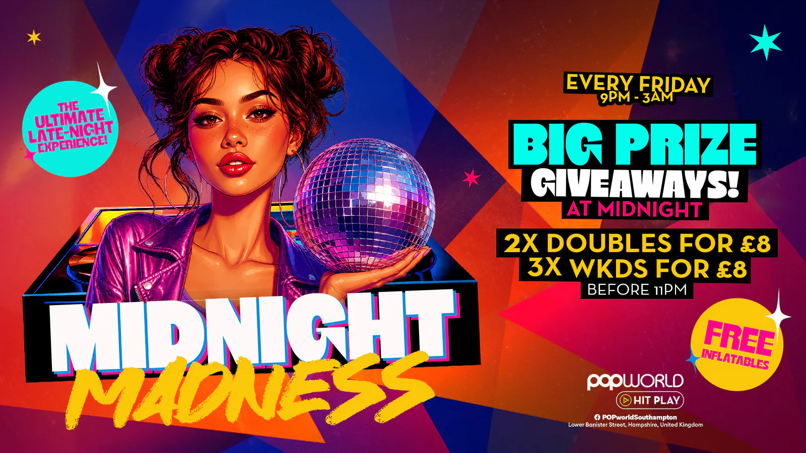 Friday - Midnight Madness at Popworld - Southampton, Southampton on ...