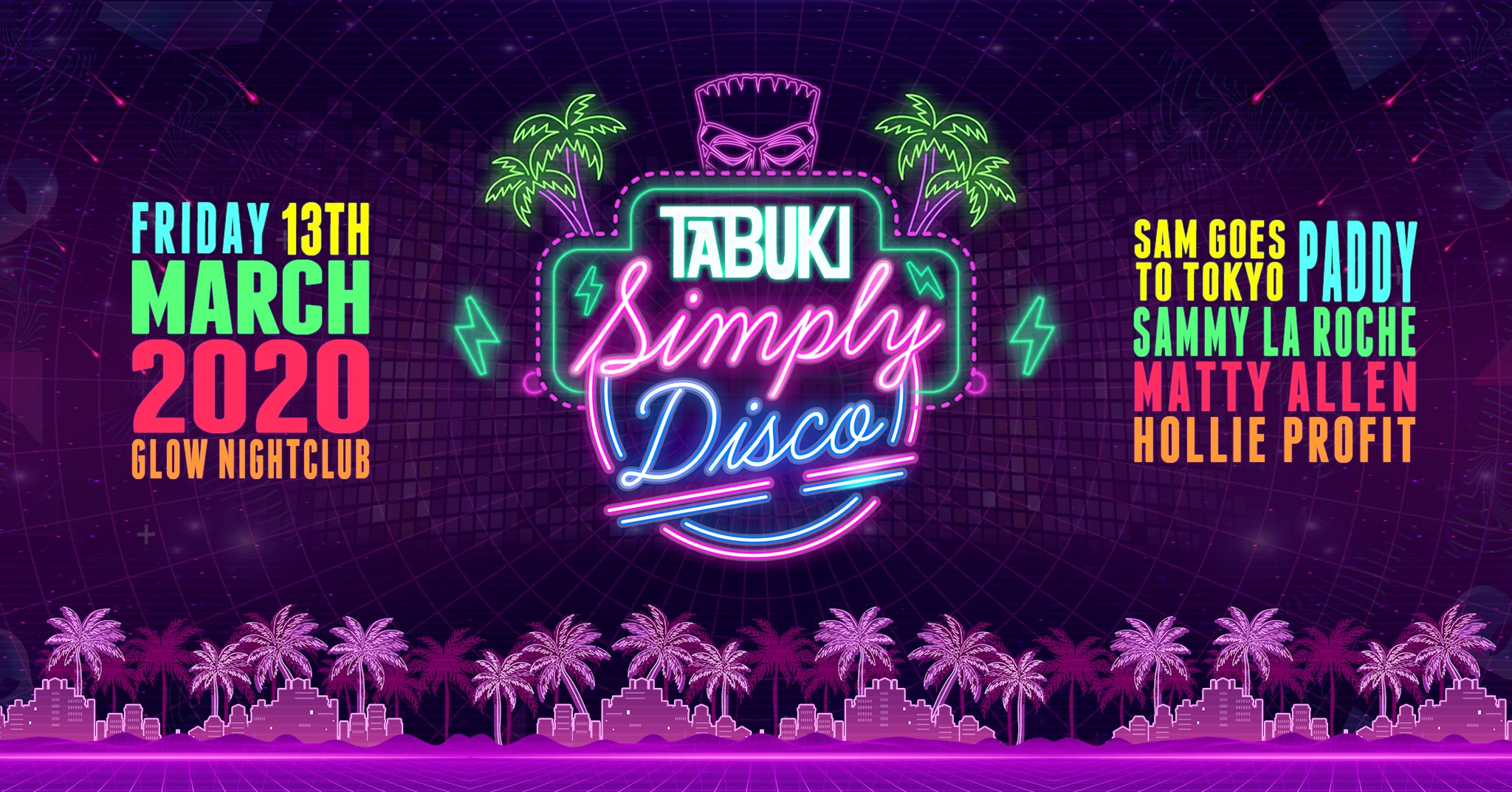 TABUKI | Simply Disco at Glow Nightclub, Lancaster on 13th Mar 2020 ...