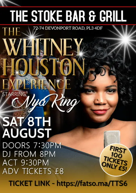 Whitney Houston Tribute | UK’s No.1 - Nya King at The Stoke Bar & Grill ...