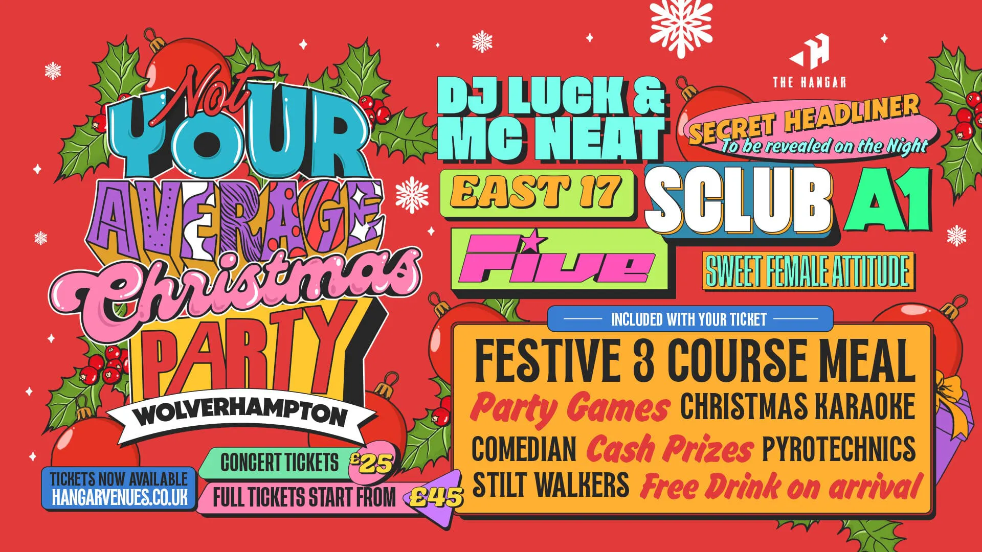 NOT YOUR AVERAGE CHRISTMAS PARTY - WOLVERHAMPTON at The Hangar ...