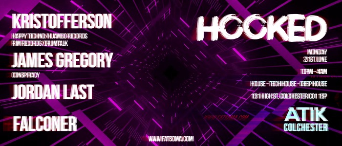 HOOKED at ATIK, Colchester on 19th Jul 2021 | Fatsoma