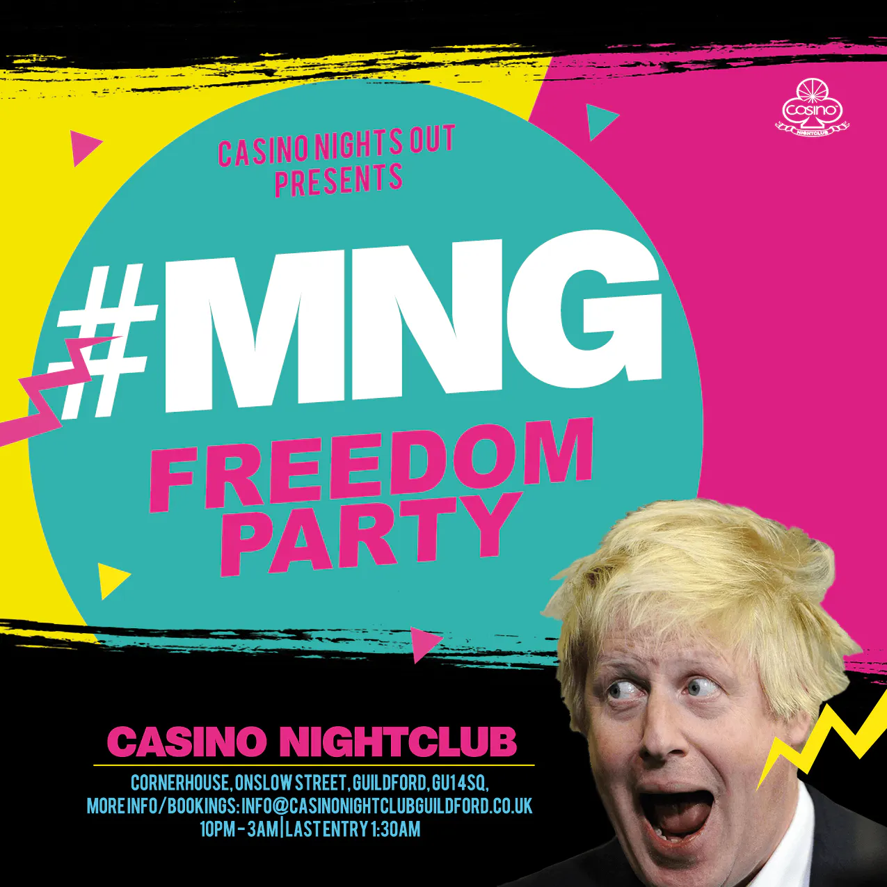 MNG - FREEDOM DAY PARTY at Casino Nightclub, Guildford on 19th Jul 2021 ...