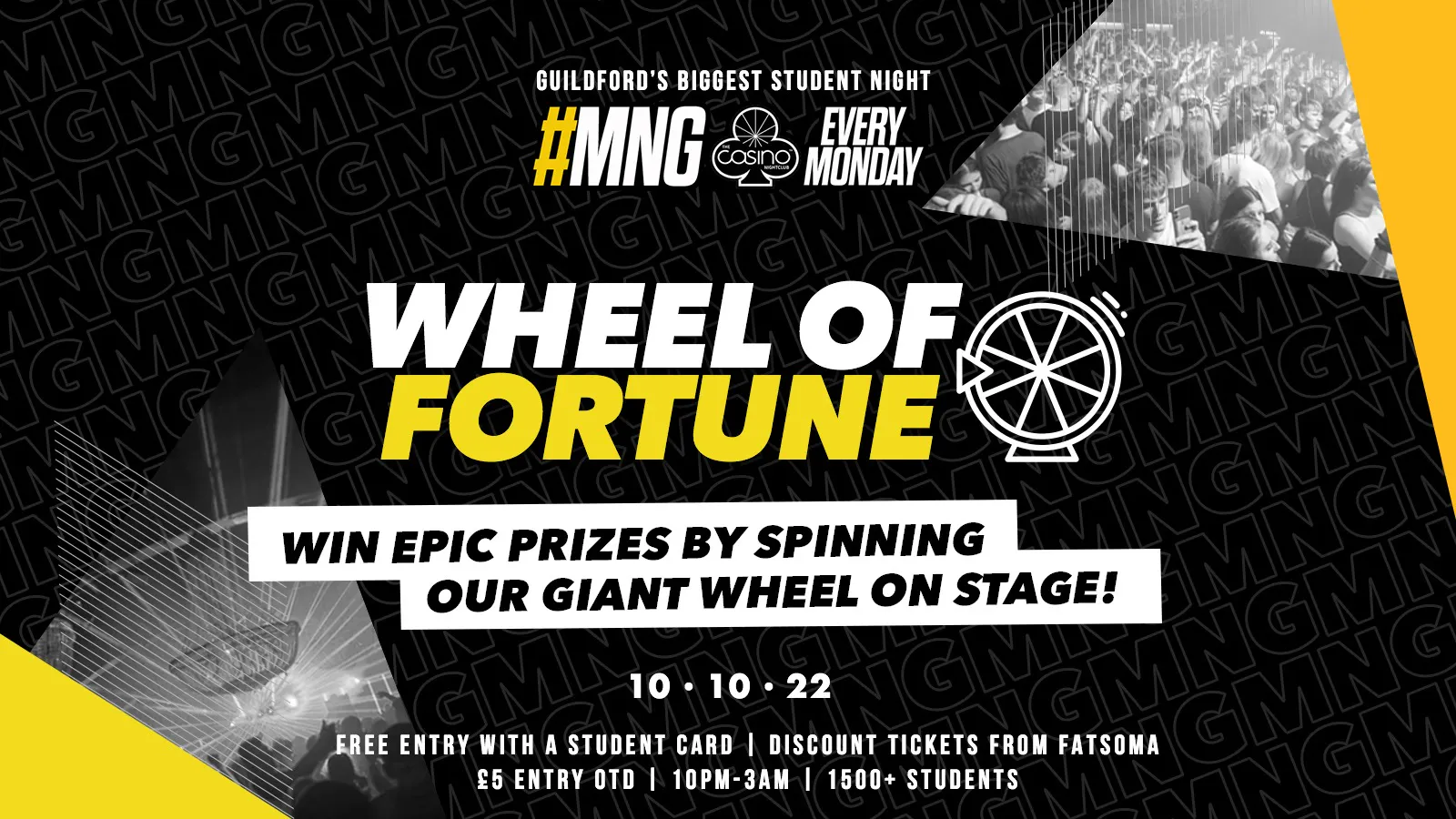 MNG - Wheel of Fortune! at Casino Nightclub, Guildford on 10th Oct 2022 ...