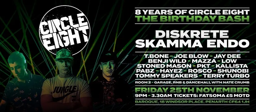 8 years of Circle Eight The Birthday Bash at Baroque Penarth, Penarth ...