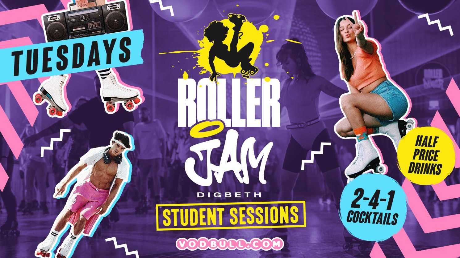 Roller Jam Student Sessions! 🛼 TONIGHT!!💥15th Nov💥 - Vodbull
