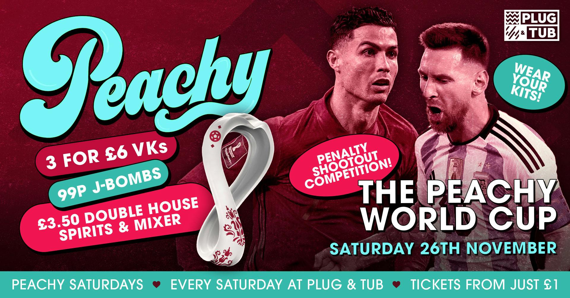 Peachy World Cup Afterparty at The Plug, Bath on 26th Nov 2022 | Fatsoma