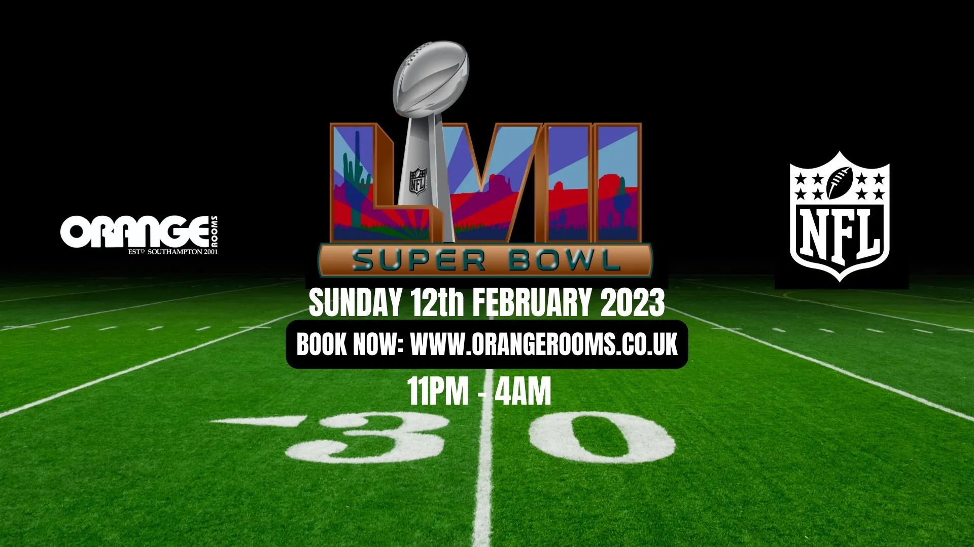 SUPER-BOWL PARTY 2023 - Sunday 12th February. at Orange Rooms ...
