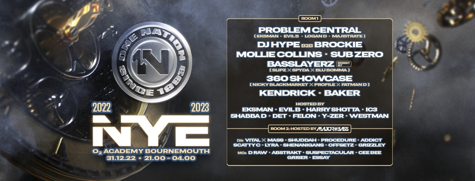 [DnB Raves] One Nation New Years Eve 2022 at O2 Academy Bournemouth ...