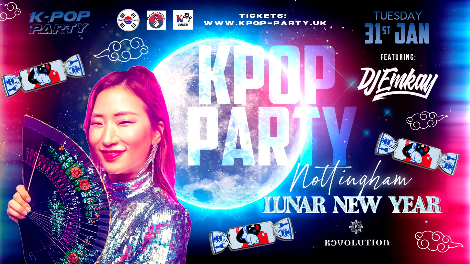 K-Pop Party Nottingham - LUNAR NEW YEAR with DJ EMKAY | Tuesday 31 ...