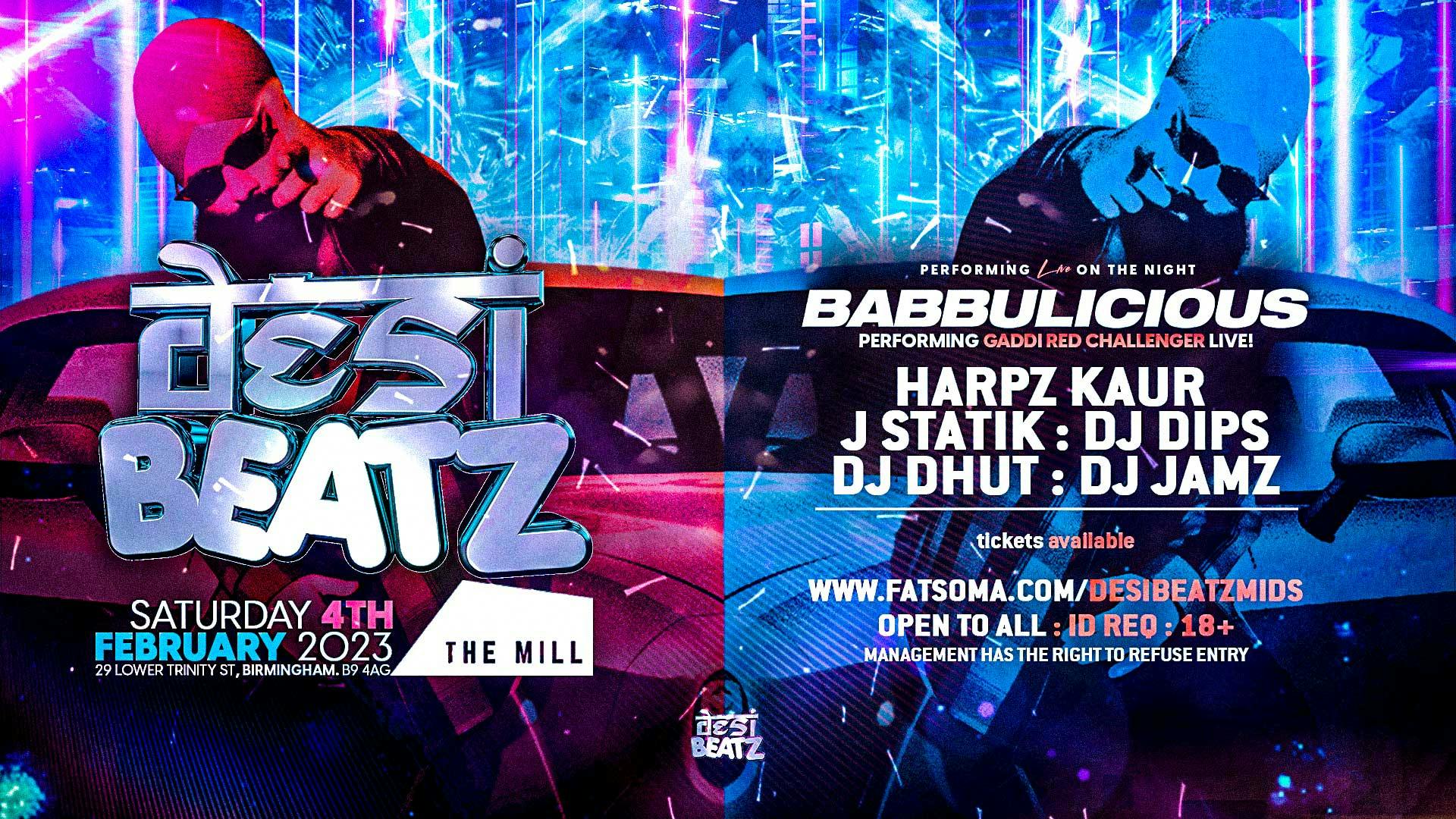 [SOLD OUT] Desi Beatz presents BABBULICIOUS Live! at The Mill ...