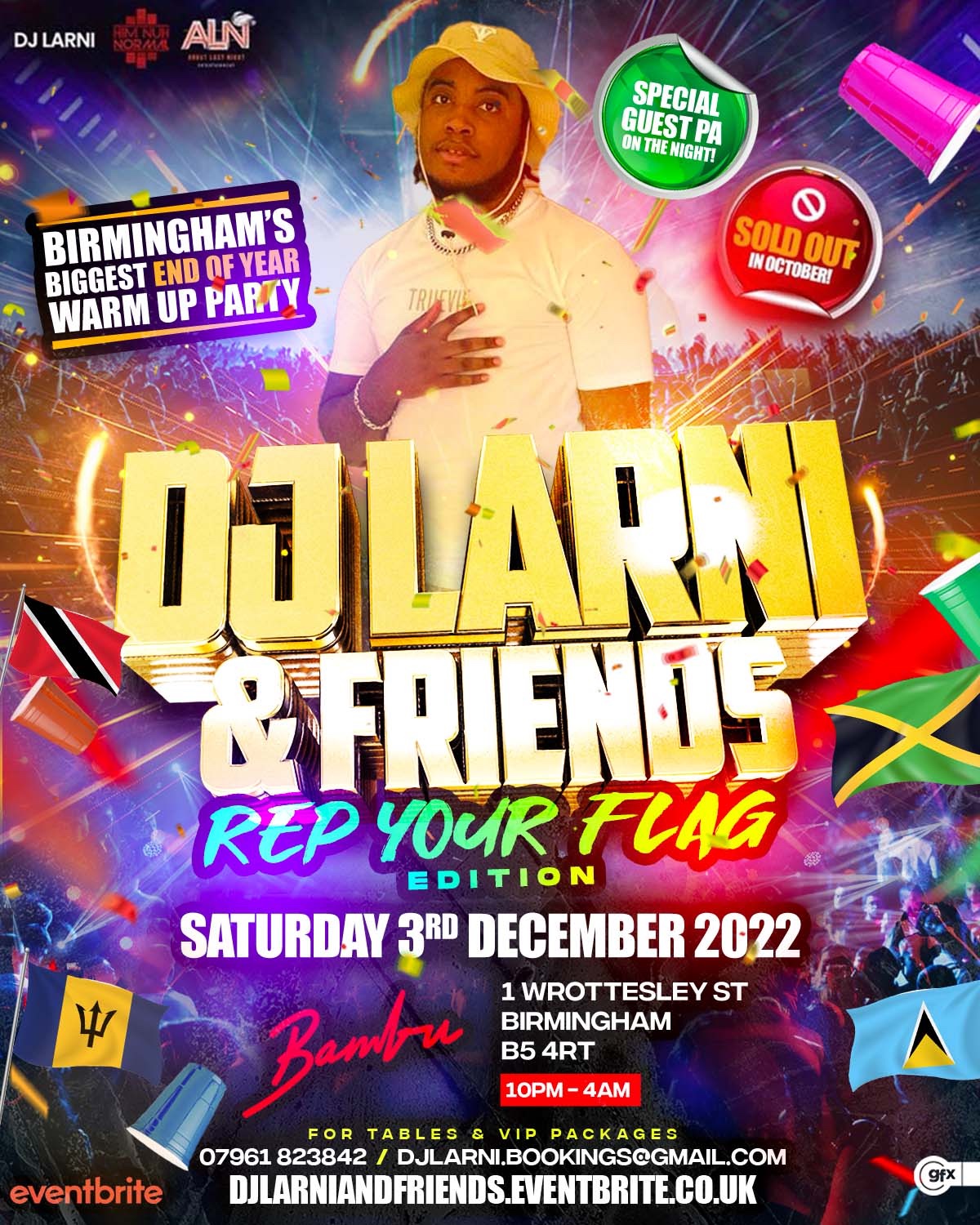 DJ Larni & Friends - Rep Your Flag - Birmingham Party at Bambu ...