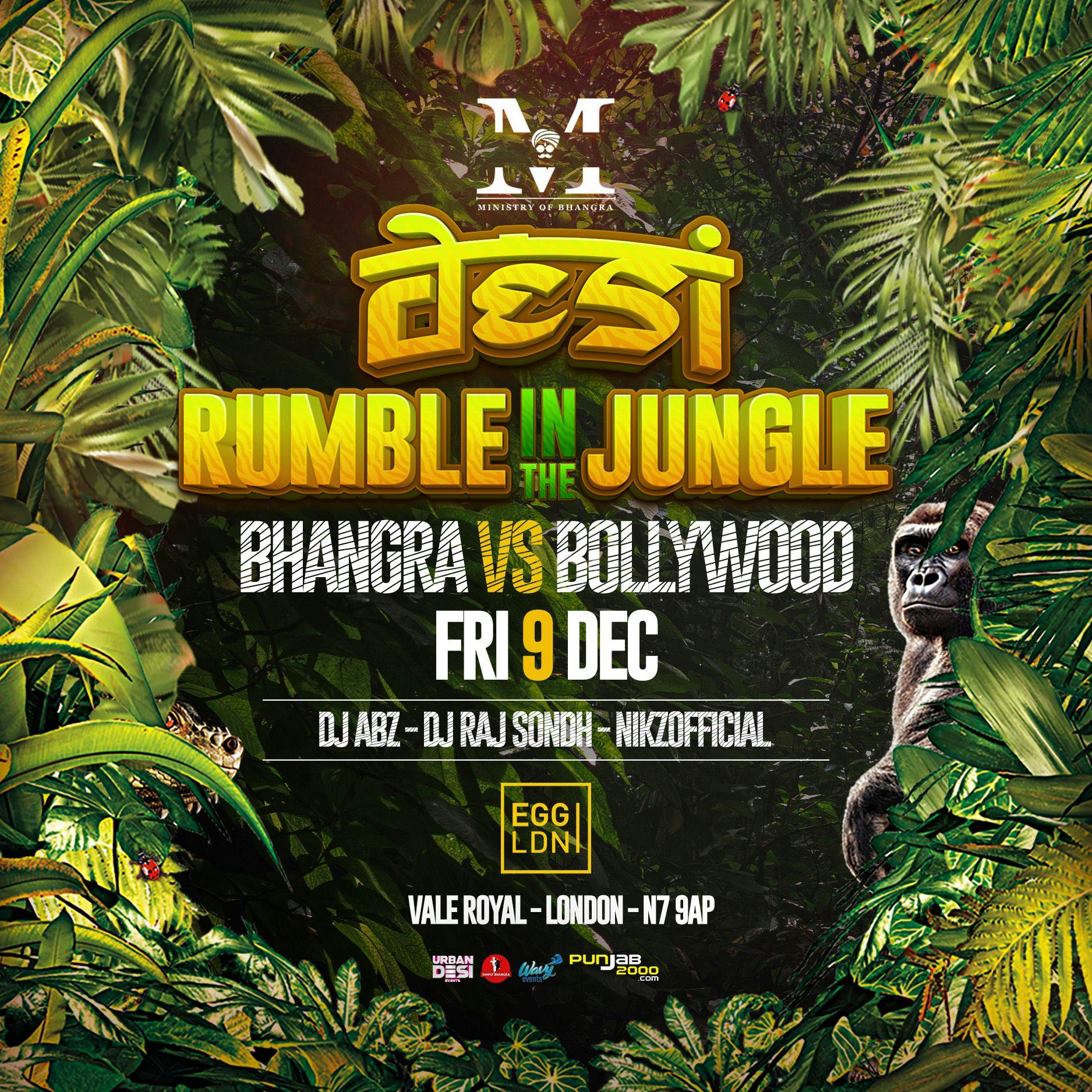DESI RUMBLE IN THE JUNGLE XMAS SPECIAL at Egg London Nightclub, London ...