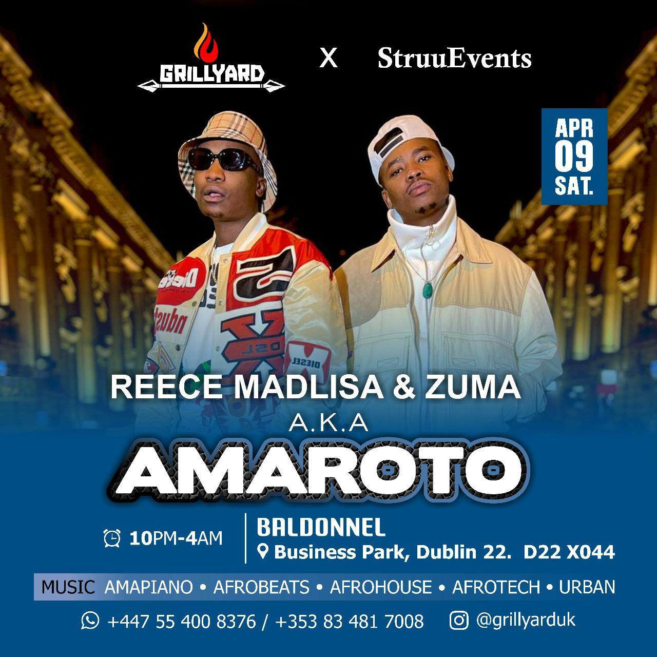 Reece Madlisa & Zuma a.k.a Amaroto Live in Dublin at Elite Studio ...