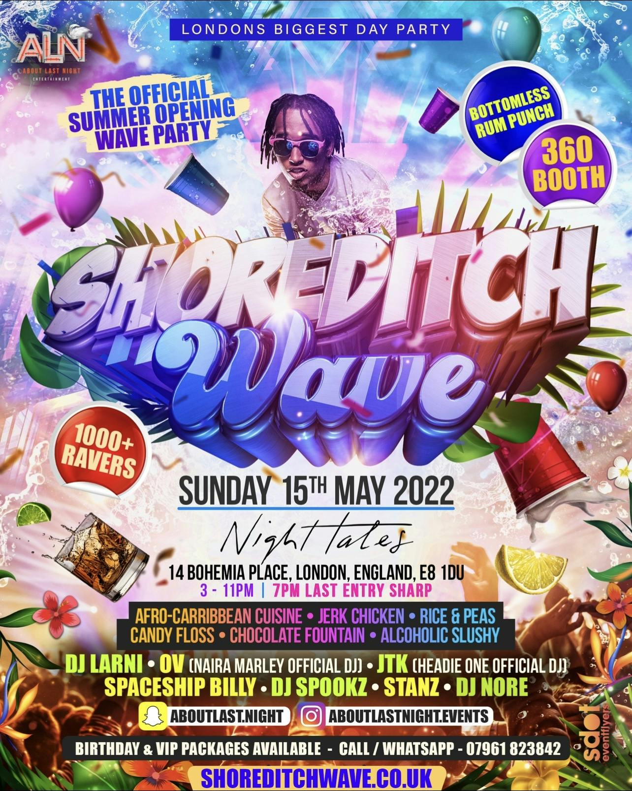 Shoreditch Wave Day Party at Night Tales, London on 15th May 2022 | Fatsoma