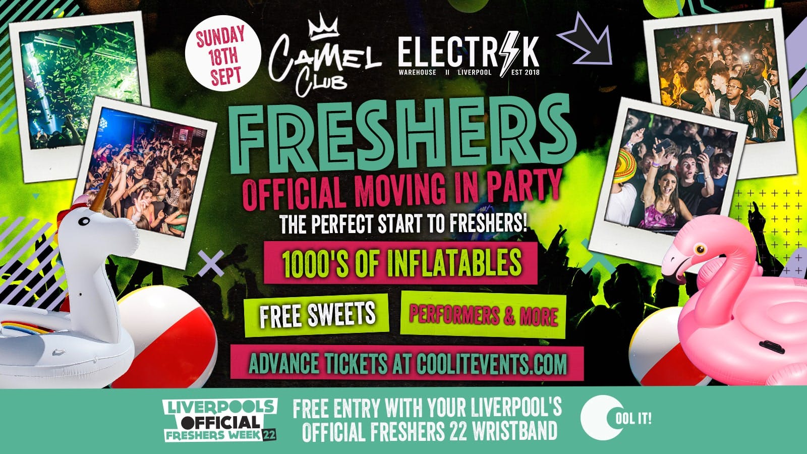Freshers Official Moving In Party at Electrik Warehouse, Liverpool on ...