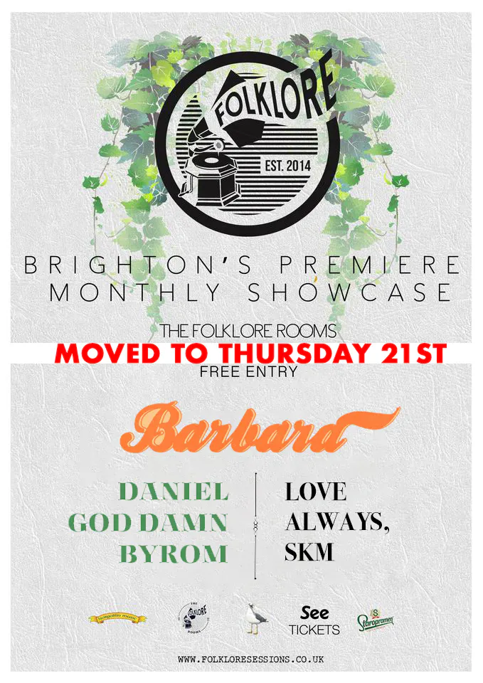 **DATE CHANGE** Folklore Monthly Showcase w/ Barbara, Love Always, SKM ...