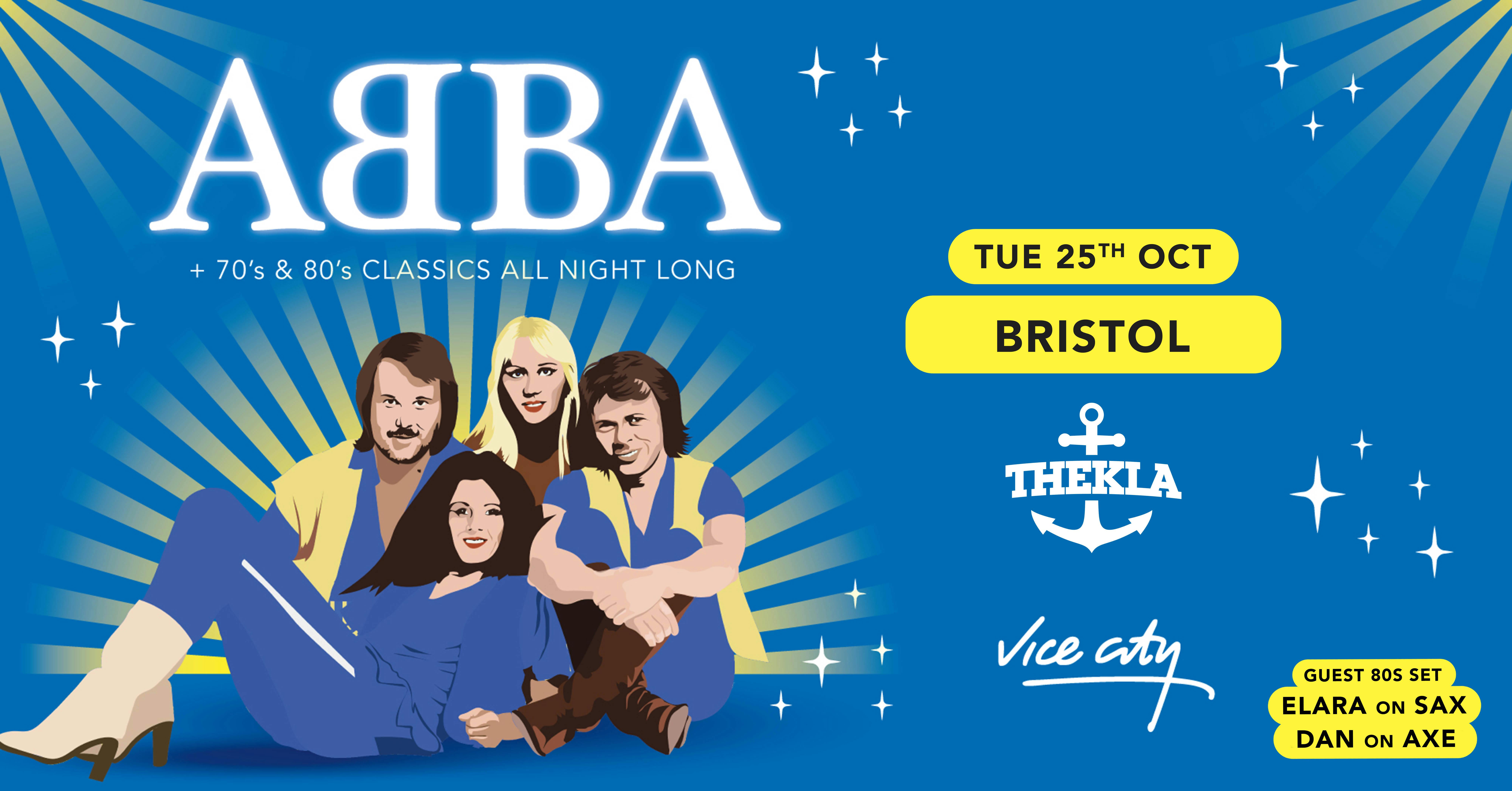 ABBA Night - Bristol at Thekla, East Mud Dock on 25th Oct 2022 | Fatsoma