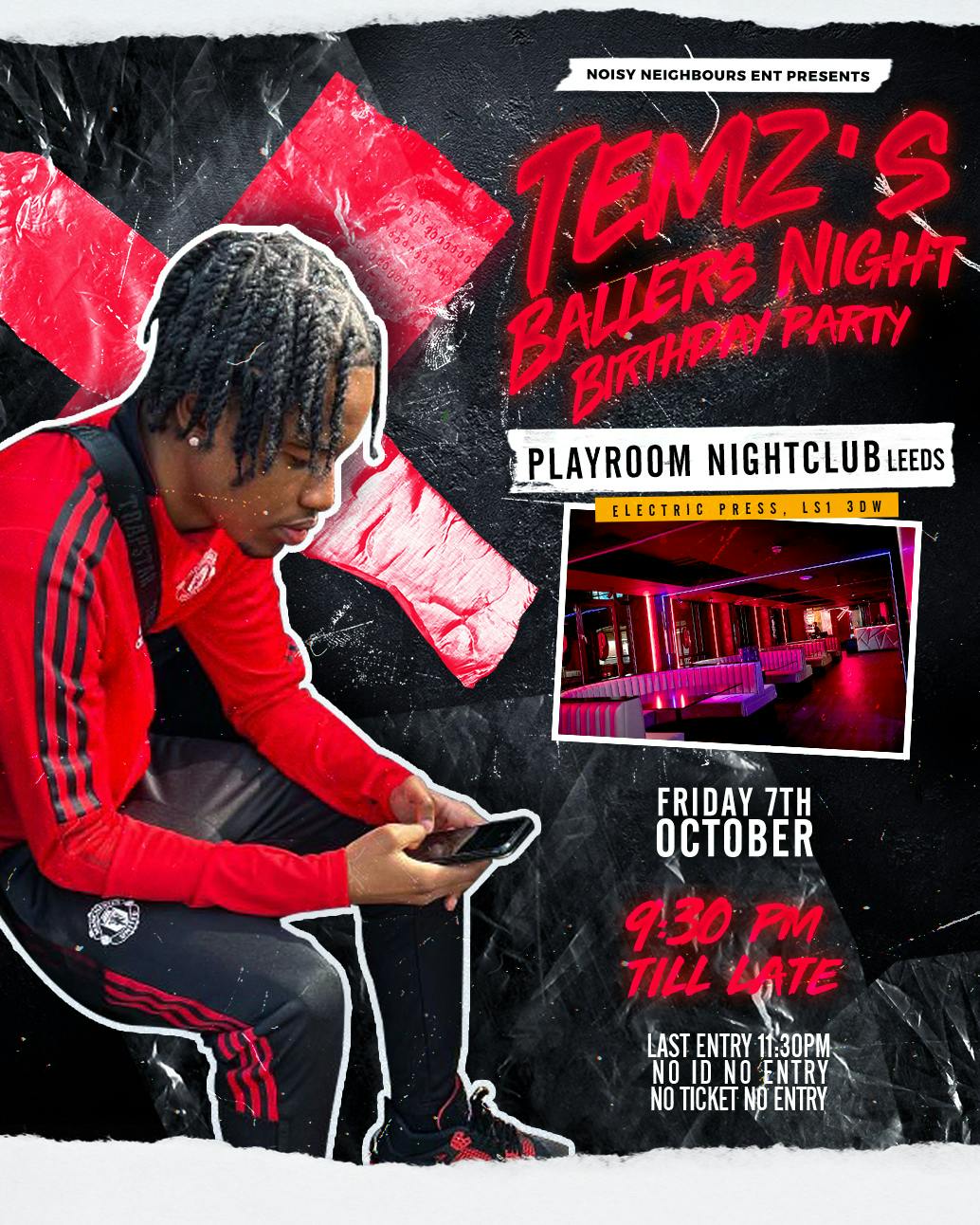 Temz's "Ballers Night" Birthday Party at Playroom Leeds, Leeds on 7th ...