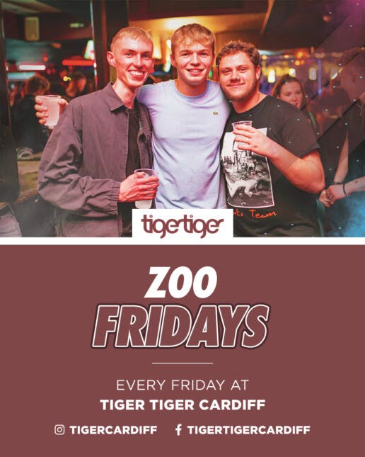 Tiger Tiger: Zoo Fridays - Every Friday - Student Drinks All Night 🎉 at ...