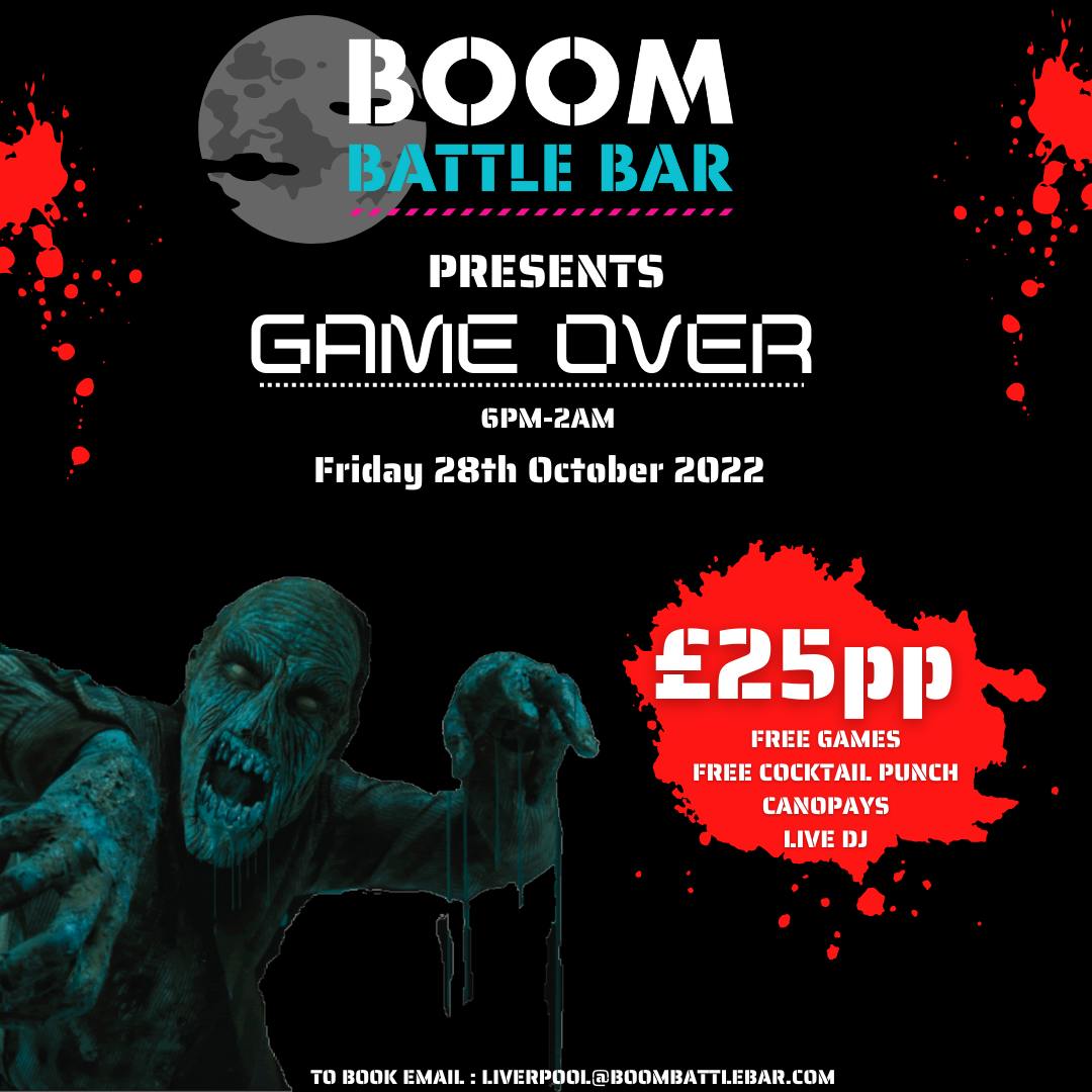 Game Over at Boom Battle Bar Liverpool, Liverpool on 28th Oct 2022 ...