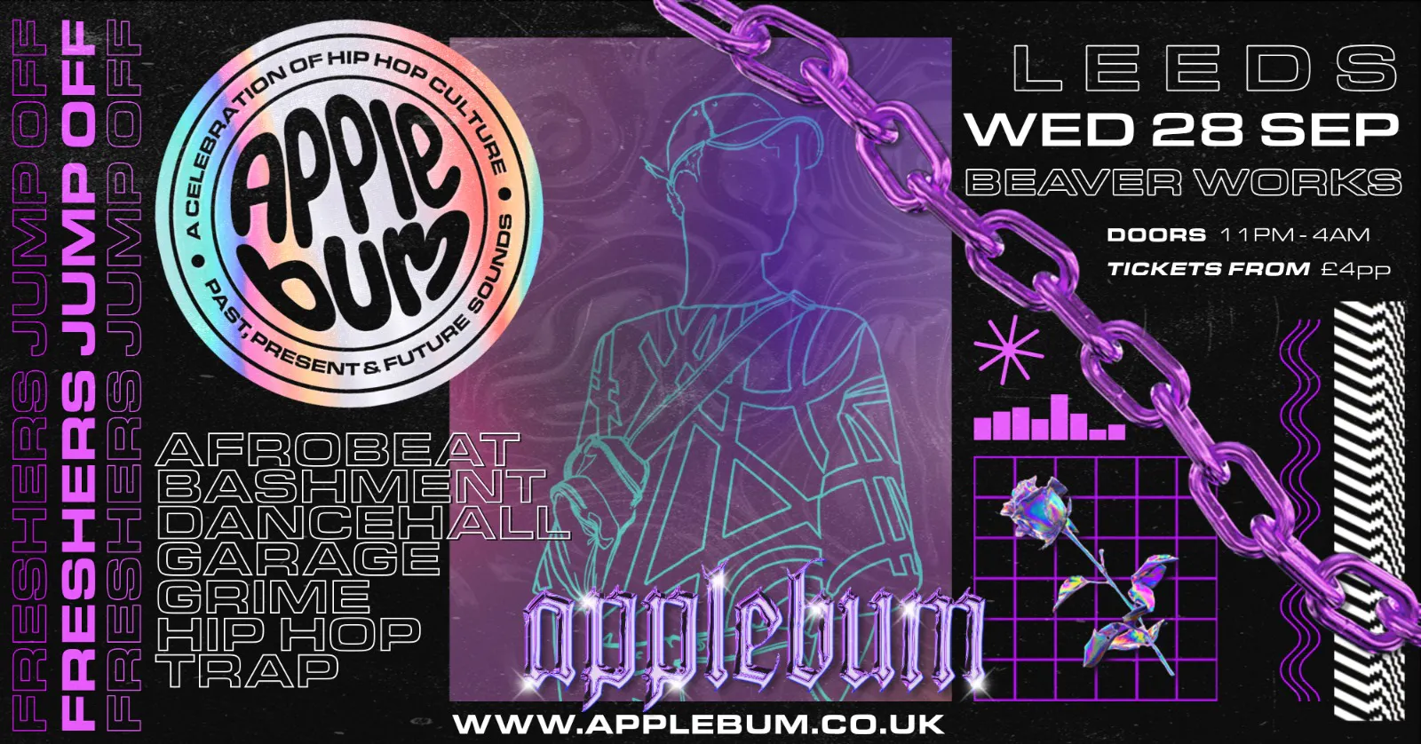 Applebum / Leeds / Beaverworks / Hip Hop Freshers Jump Off at BEAVER ...