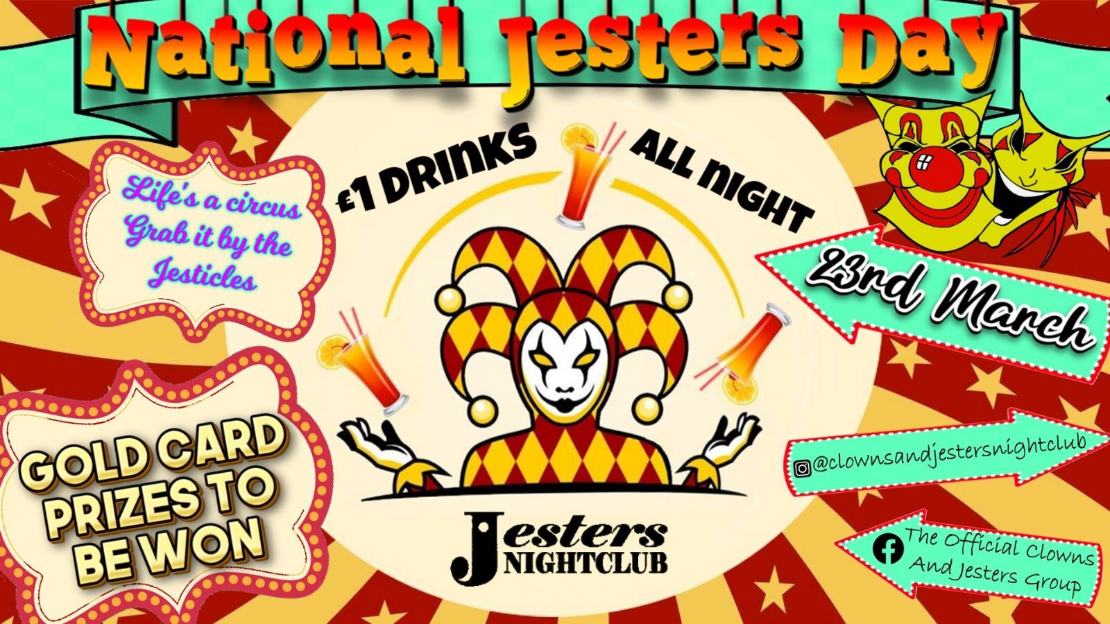 National Jesters' Day 2023 at Clowns Wine Bar and Jesters Nightclub, Southampton on 23rd Mar ...