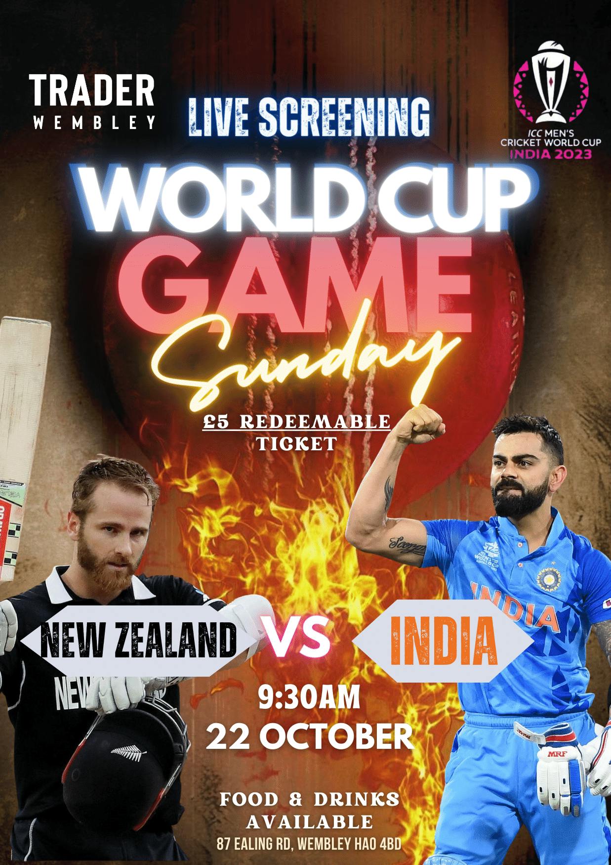 India Vs New Zealand Epic Showdown at TRADER Wembley, Wembley on 22nd ...