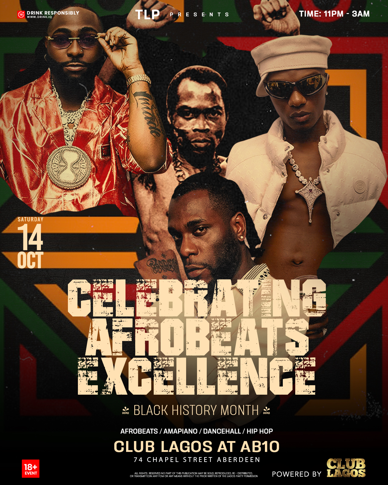 Celebrating Afrobeats Excellence at Club Lagos at AB10, Aberdeen on ...