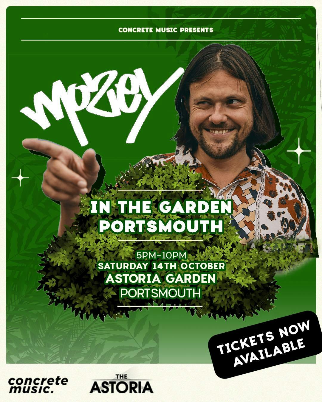 Mozey In The Garden - Concrete Music at The Astoria, Portsmouth on 14th ...