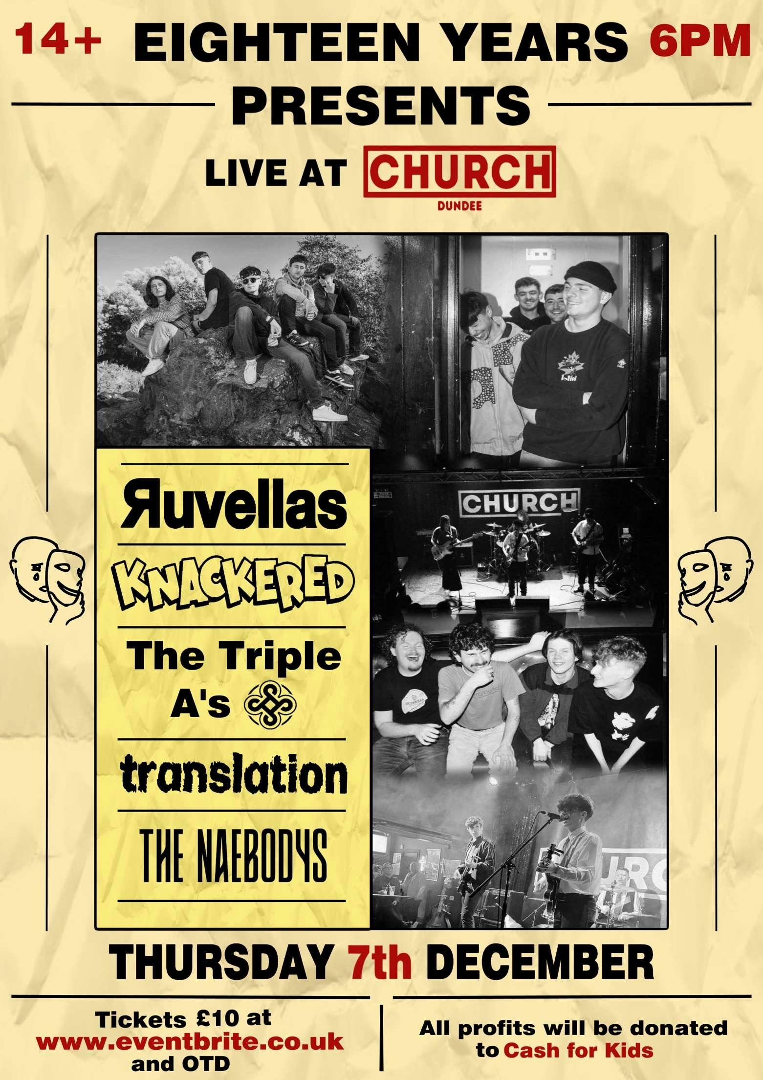 eighteen years presents - CASH FOR KIDS CHARITY GIG Live at Church ...