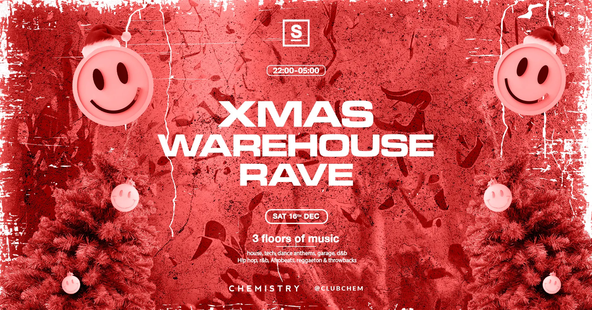 CHRISTMAS WAREHOUSE RAVE | 3 ROOMS OF DANCE, URBAN & PARTY ANTHEMS | £2 ...