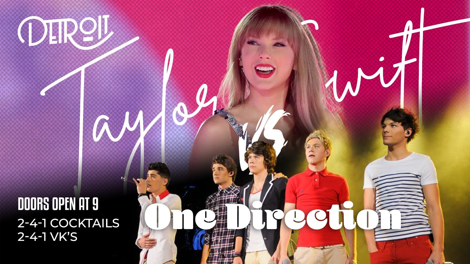 One direction vs Taylor swift 🥳 at Detroit Preston, Preston on 1st Dec ...
