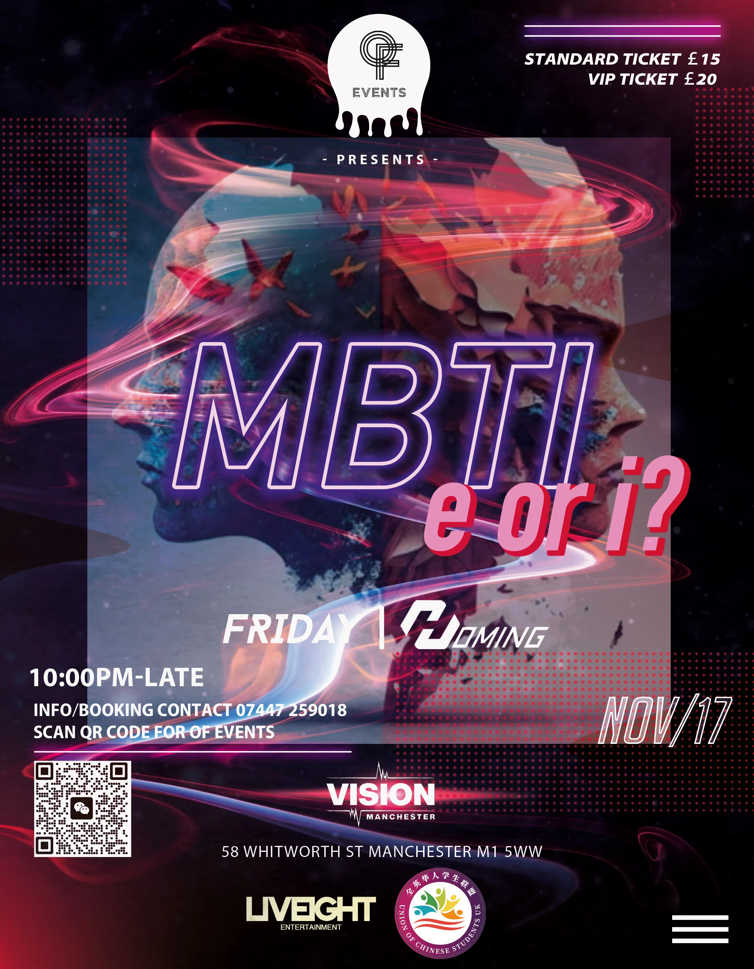 OF Events Presents MBTI Party at Vision Club Manchester, Manchester on ...