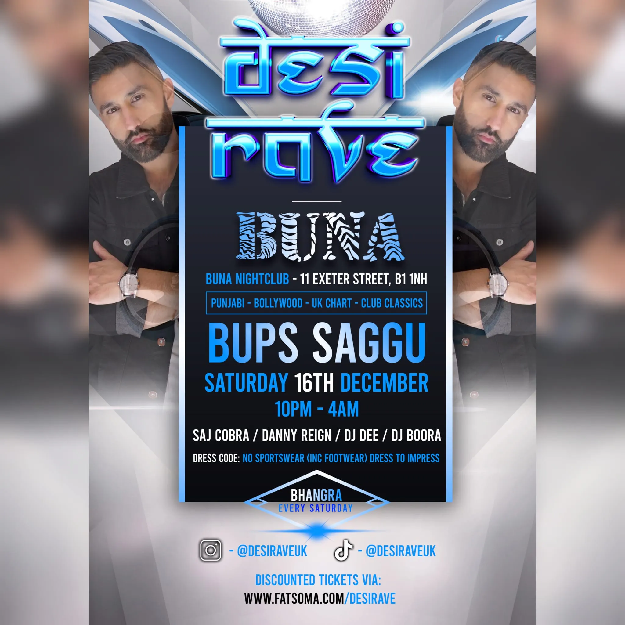 Desi Rave presents Bups Saggu at BUNA Lounge & NightClub, Birmingham on ...