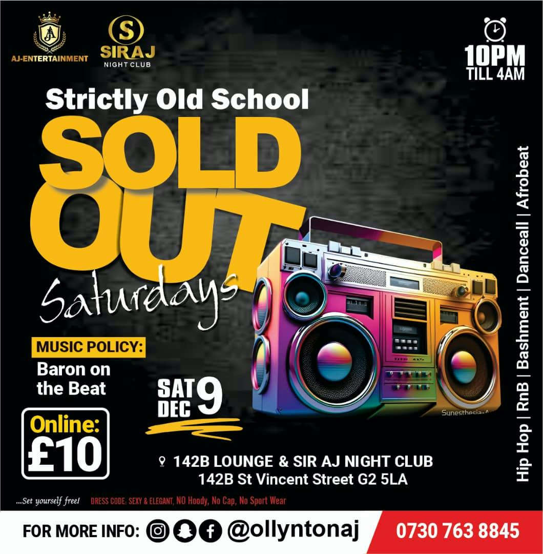 STRICTLY OLD SCHOOL (SOLD OUT SATURDAYS) at 142B Lounge, Glasgow on 9th ...