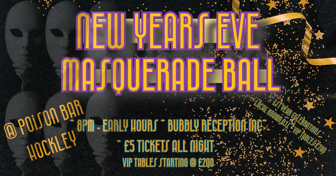 NEW YEARS EVE @ POISON BAR HOCKLEY - TICKETS HERE at Poison Inc ...